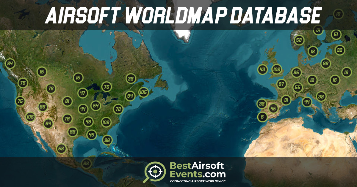 Worldwide map of airsoft events, fields, teams, organizations and ...